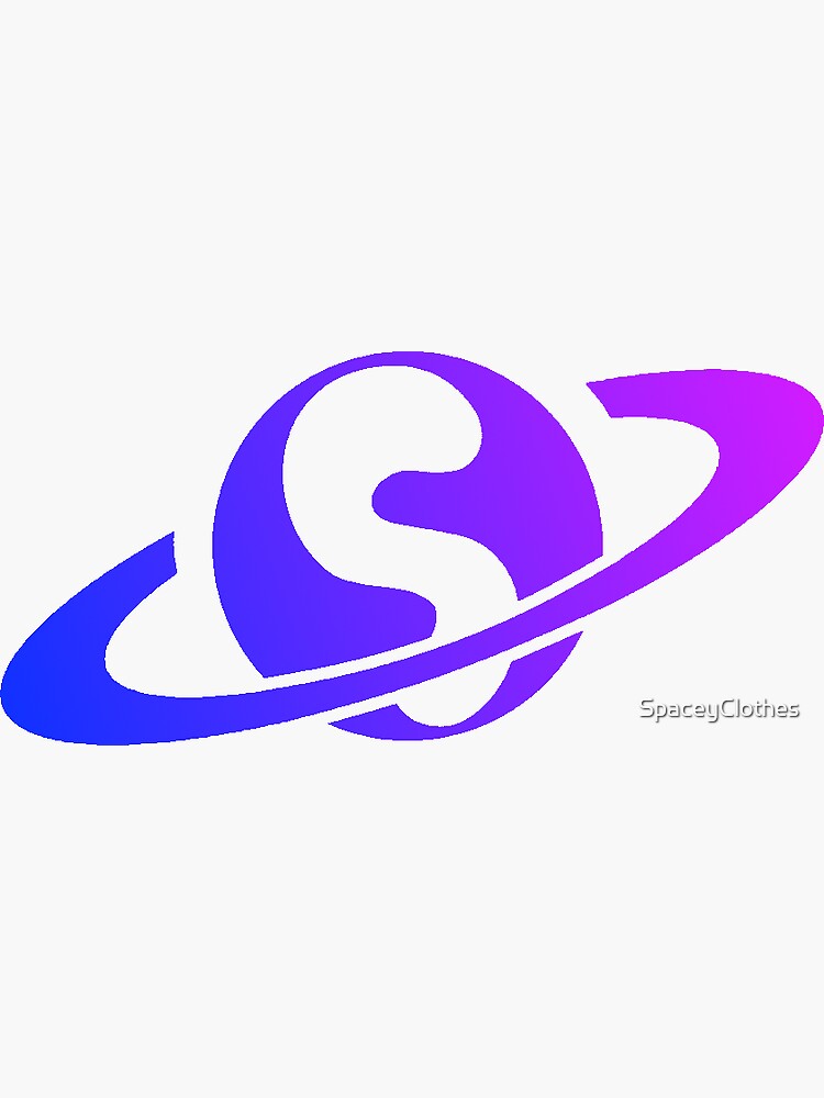 "Spacey Logo | Saturn Logo with the letter S (blue-purple gradient ...