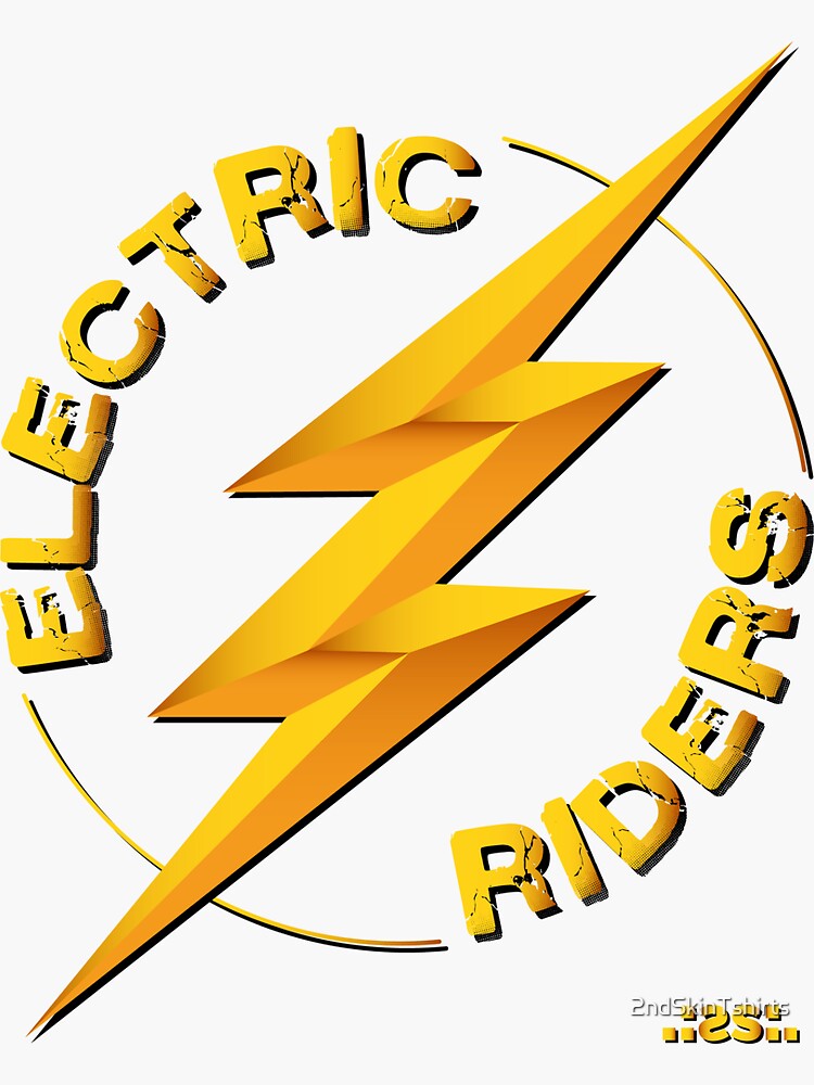 "Electric Riders." Sticker for Sale by 2ndSkinTshirts | Redbubble