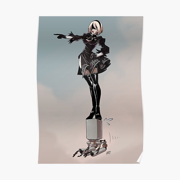 "Nier automata 2b" Poster by kukuruyo | Redbubble
