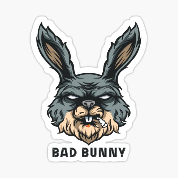 "Bad Bunny Target Smoking" Sticker for Sale by Trandesigns | Redbubble
