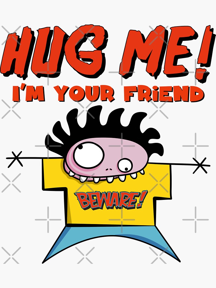 "HUG ME!" Sticker for Sale by ELALJUR | Redbubble