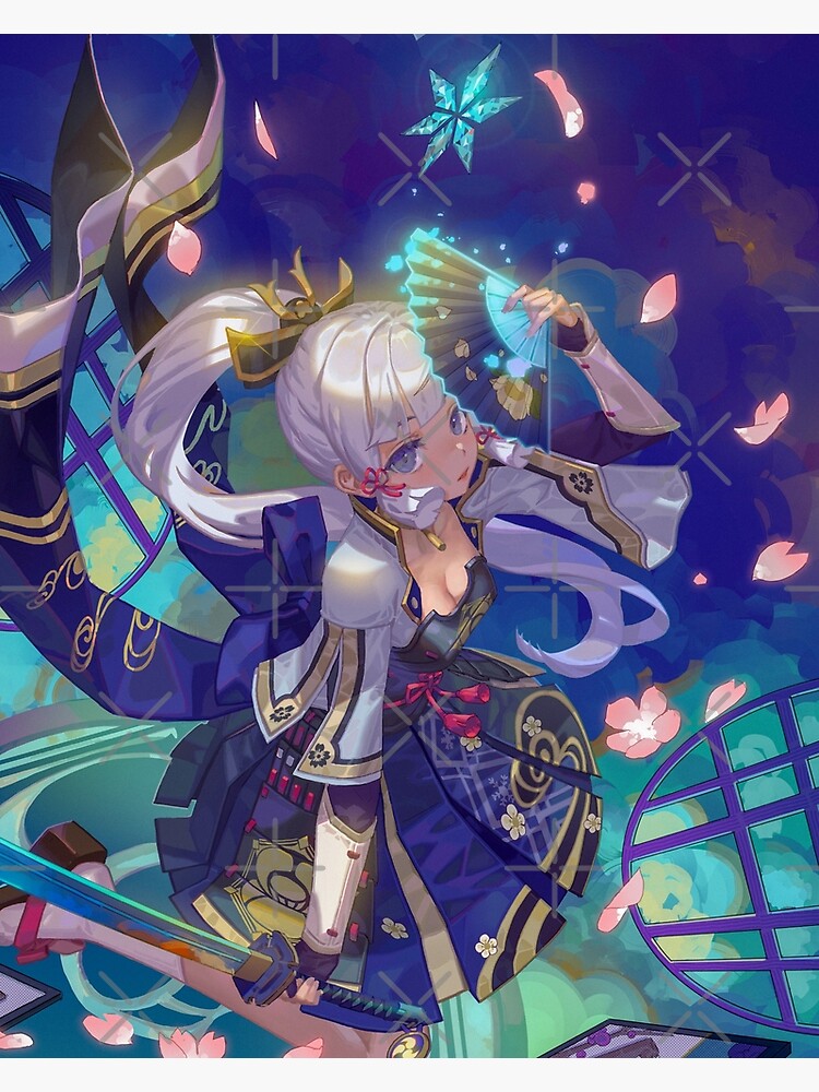 "Kamisato Ayaka Genshin Impact Inazuma Cryo Vision Anime Girl ...