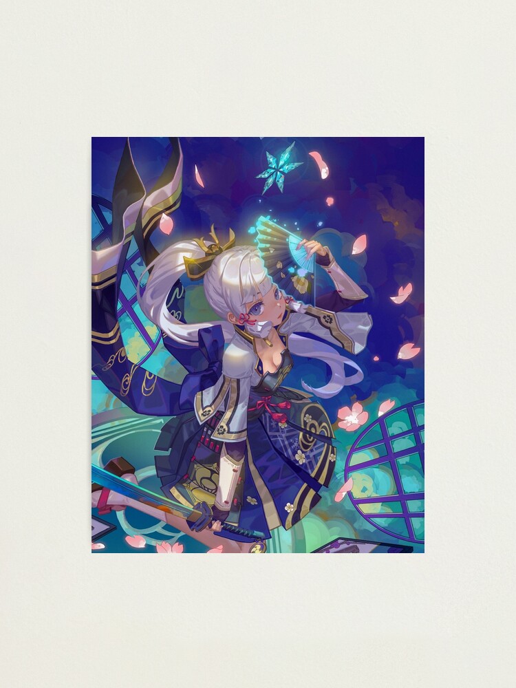"Kamisato Ayaka Genshin Impact Inazuma Cryo Vision Anime Girl ...