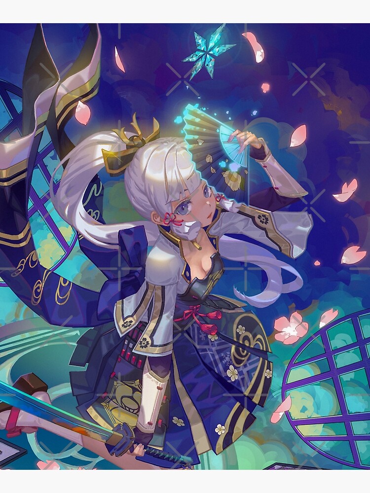 "Kamisato Ayaka Genshin Impact Inazuma Cryo Vision Anime Girl" Mounted ...
