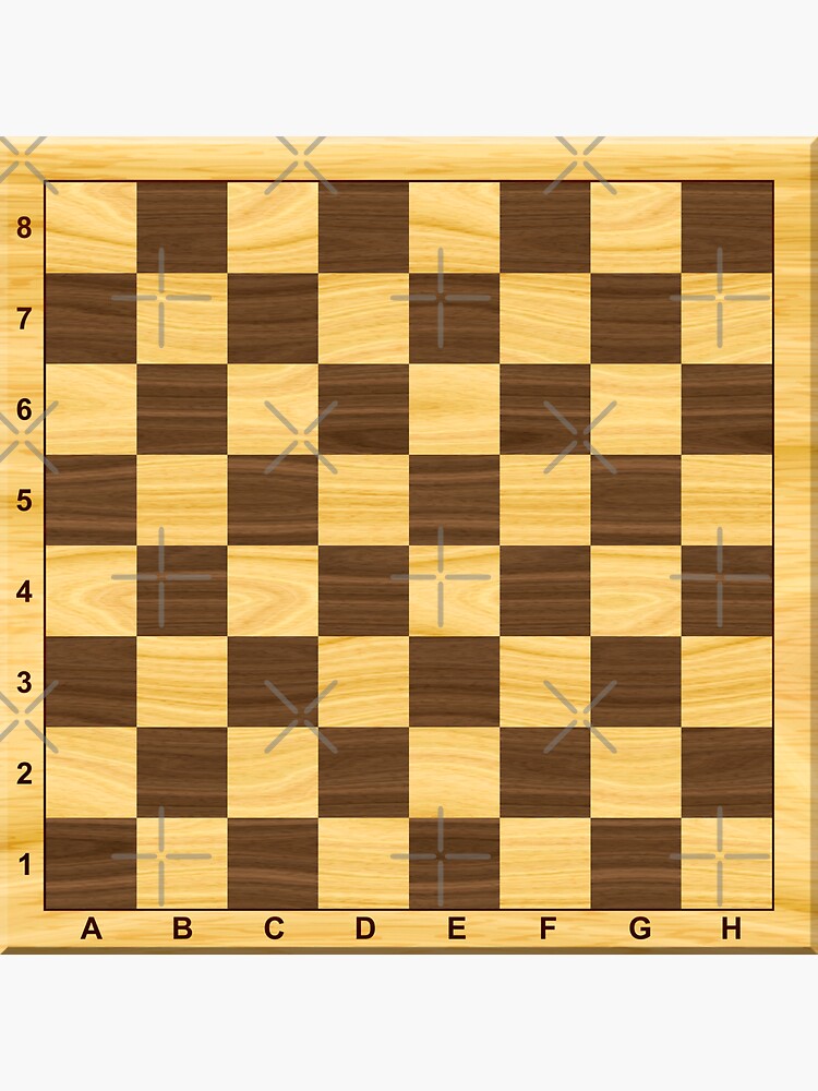 "Wooden Chess board." Sticker for Sale by EEgnat | Redbubble