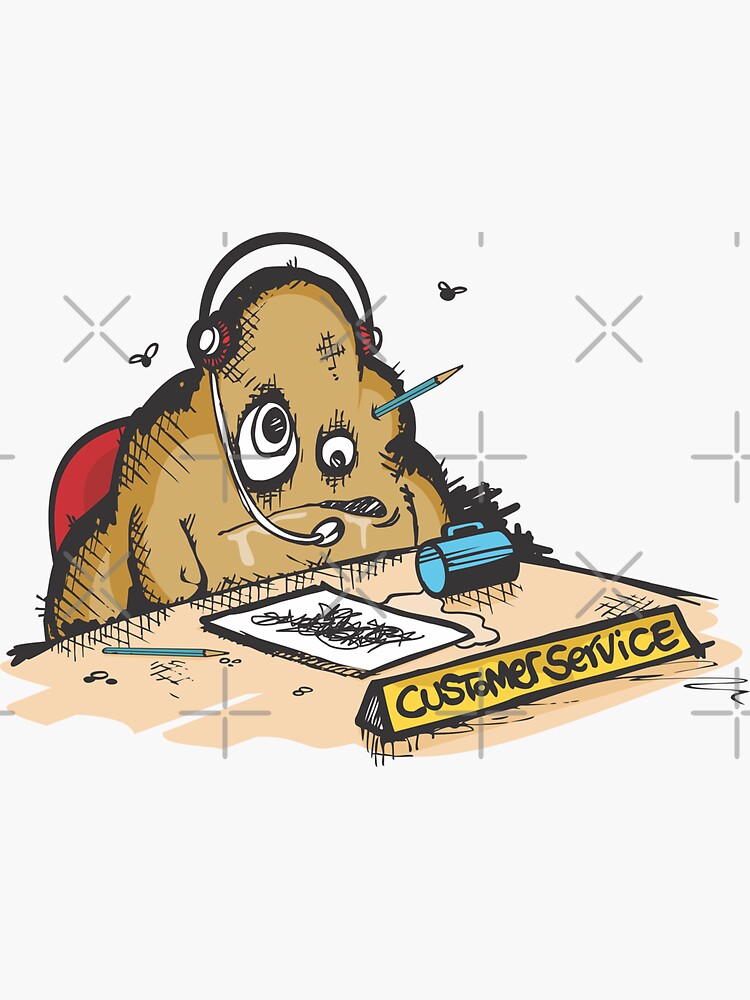 "Customer Service" Sticker for Sale by jamieleeart | Redbubble