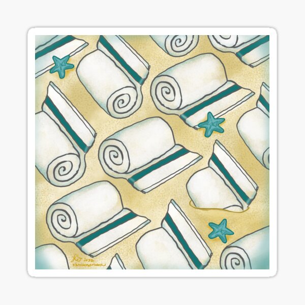 "Beach Towels" Sticker for Sale by heathersartwork | Redbubble