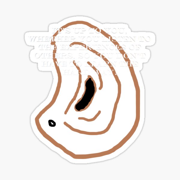 "Listening Ear" Sticker by LIF-and-DEF | Redbubble