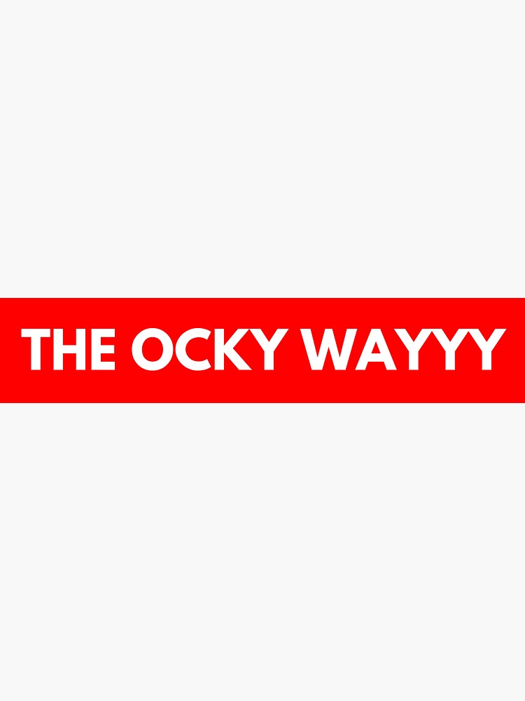 "THE OCKY WAY" Sticker for Sale by ContTraders | Redbubble