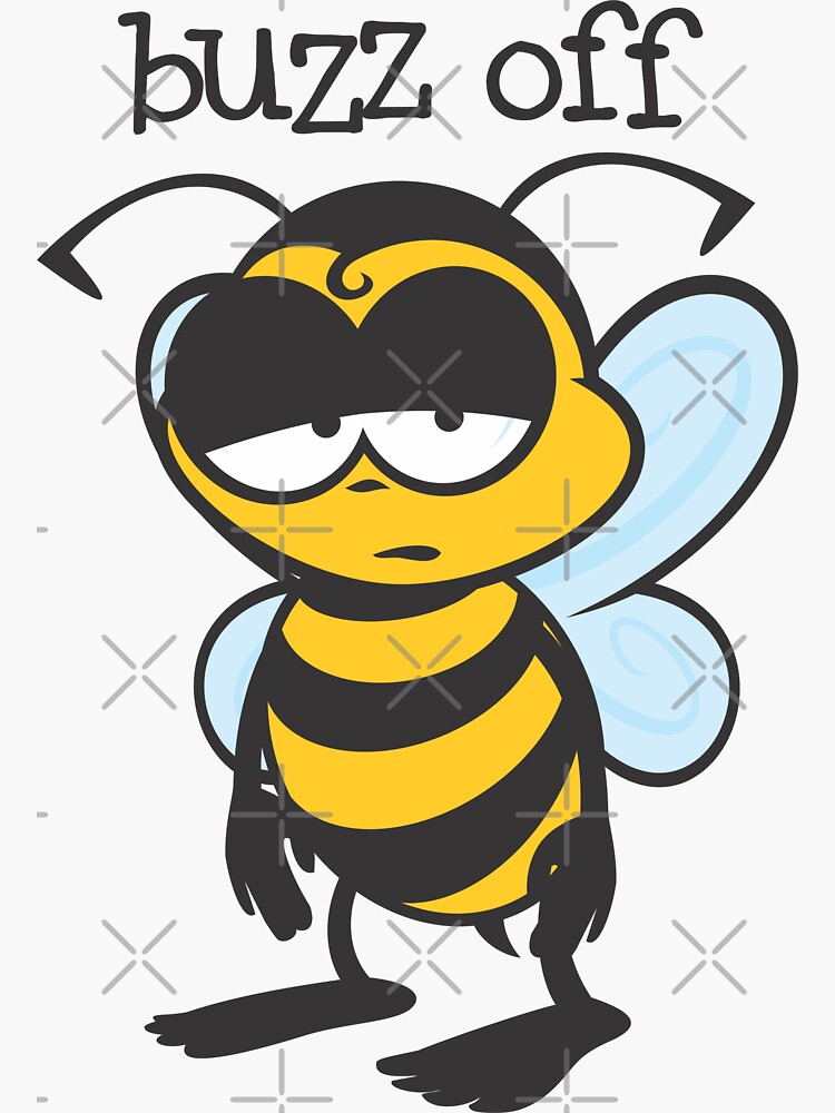 "Buzz Off" Sticker for Sale by jamieleeart | Redbubble