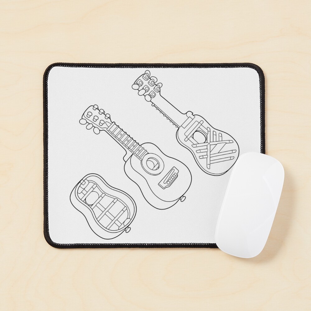 "Luthier Guitar Structure Line Drawing" Sticker for Sale by ...