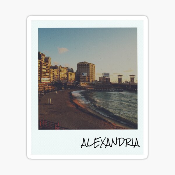 "Alexandria Egypt Vintage Film White Frame Souvenir" Sticker by ...