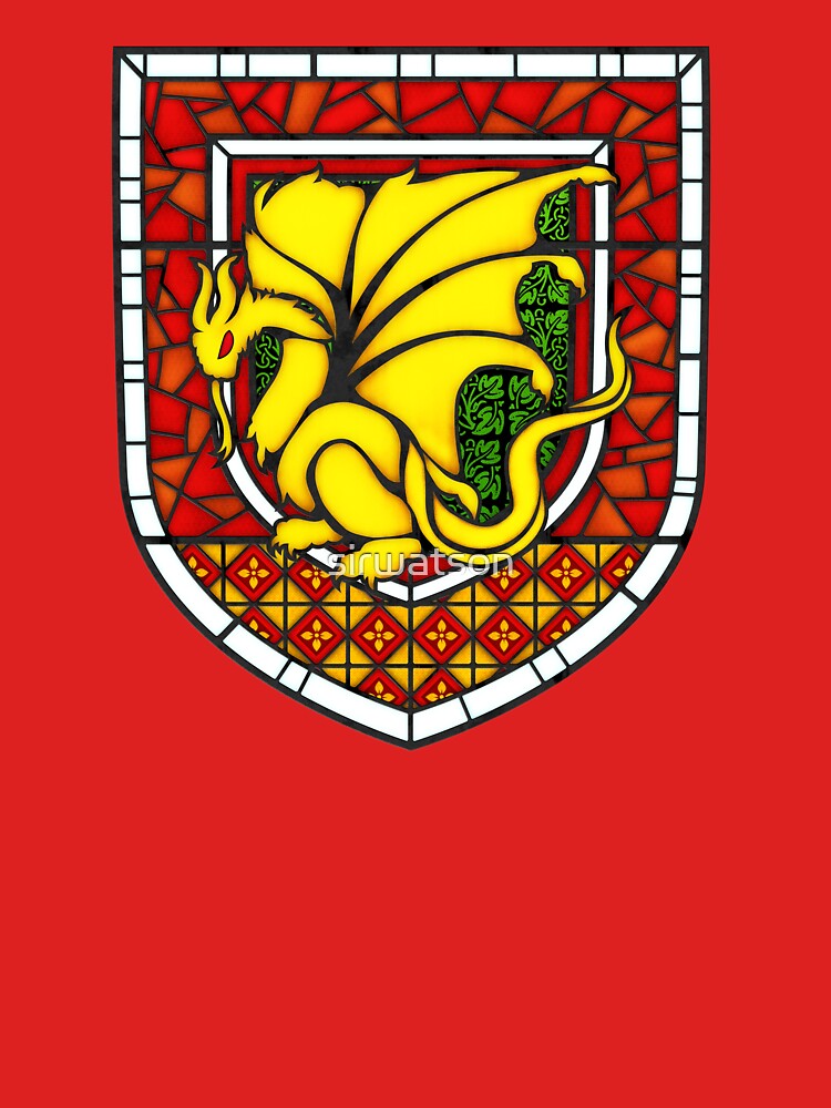 "Stained Glass Pendragon Crest" T-shirt for Sale by sirwatson ...
