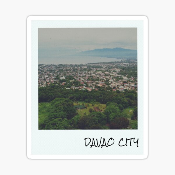 "Davao City Philippines Vintage Film White Frame Souvenir" Sticker for ...