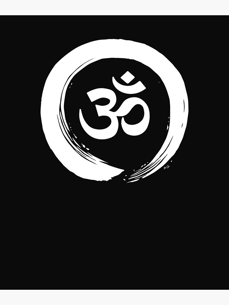 "Yoga - The Enso Circle Embraces the Om Symbol" Poster for Sale by ...