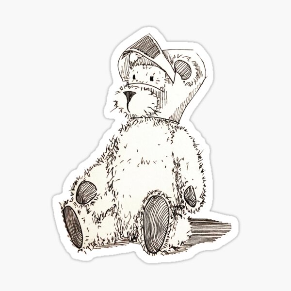 "The Noble Sir Teddy Bear" Sticker by MadelaineM | Redbubble