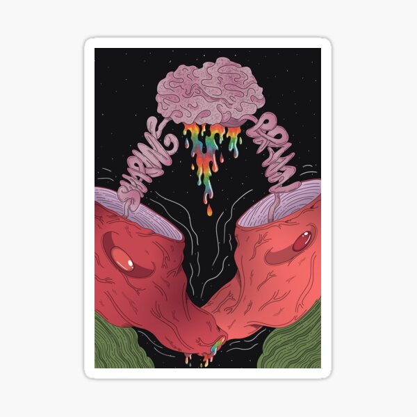 "Sharing A Brain" Sticker by Coloured-liquiD | Redbubble