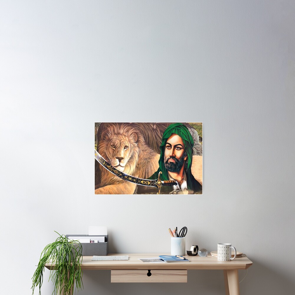 "Hazrat imam Ali Lion of Allah" Poster for Sale by pinkydreams | Redbubble