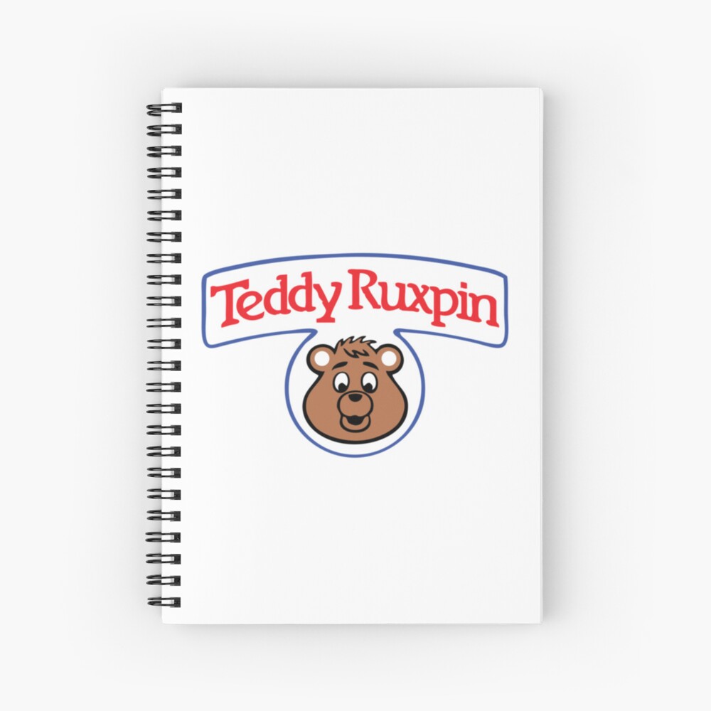 "Classic Teddy Ruxpin - 80s toy logo" Spiral Notebook by Double-Ghost ...