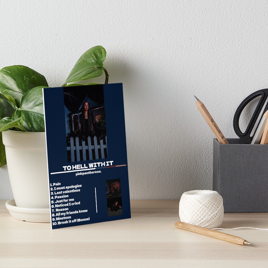 "to hell with it - PinkPantheress Album Poster Design" Art Board Print ...