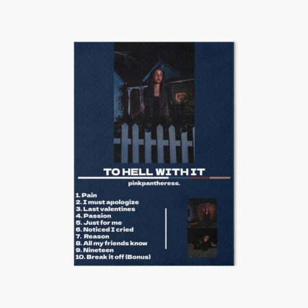 "to hell with it - PinkPantheress Album Poster Design" Art Board Print ...