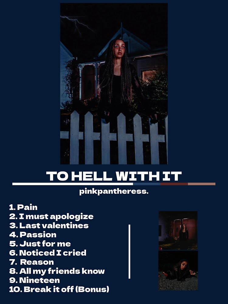 "to hell with it - PinkPantheress Album Poster Design" Sticker for Sale ...