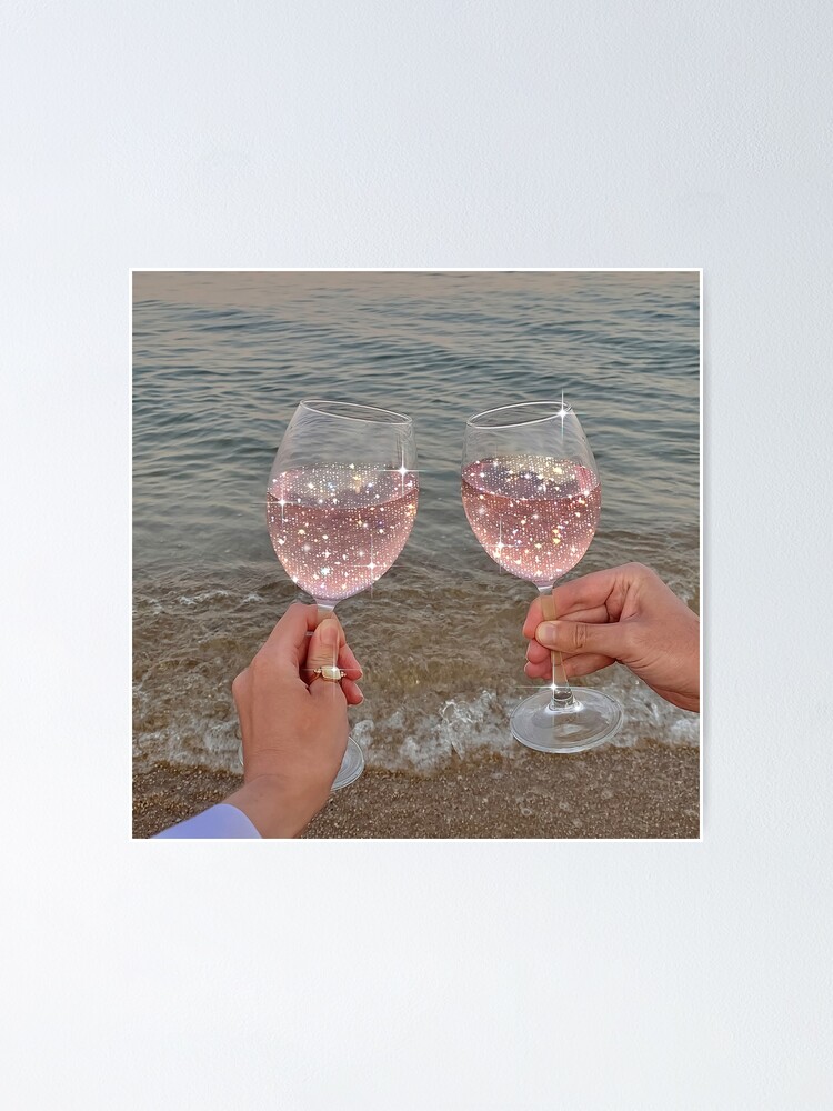 "Glitter Drinks Sparkly Glass" Poster for Sale by GlitterLounge | Redbubble