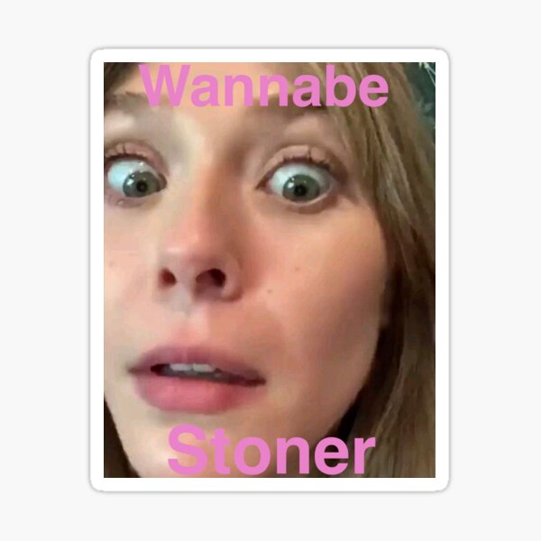 "Wannabe Stoner" Sticker for Sale by TheDevilsArt | Redbubble