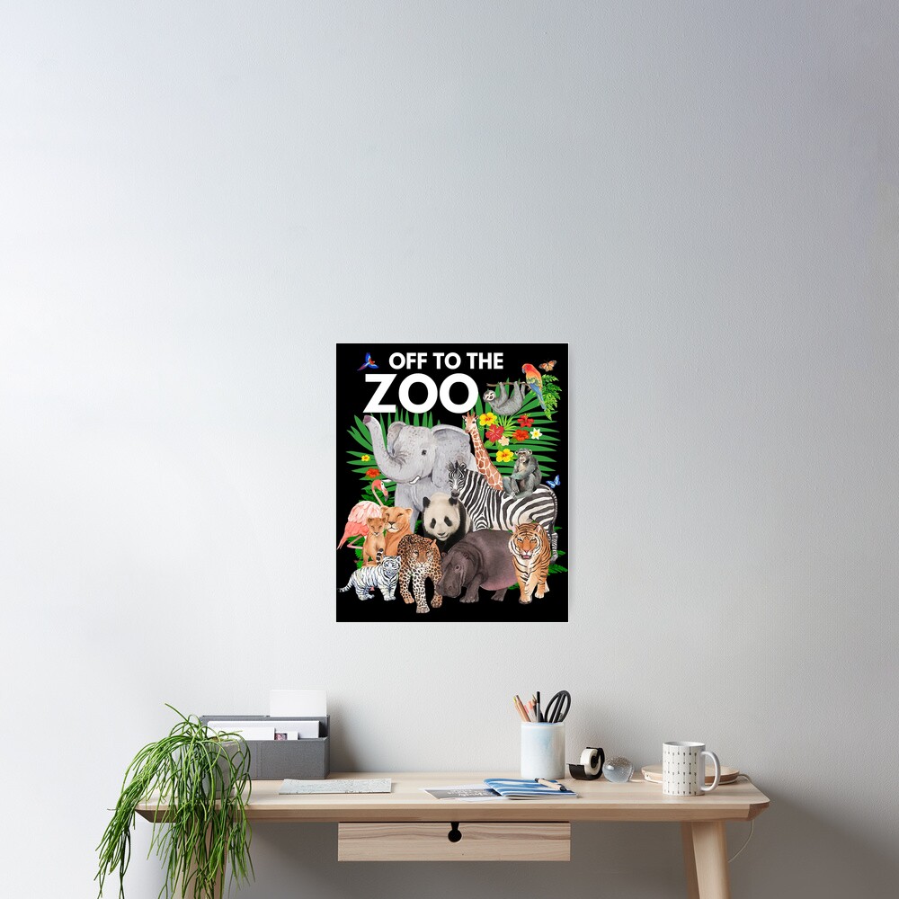 "Zoo Animals Safari Party A Day At The Zoo Safari Zoo Animal" Poster by ...