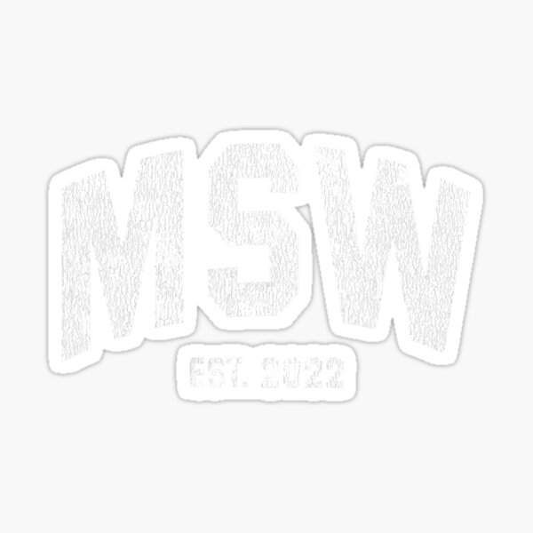 "MSW Graduation 2022 Master Social Work Grad" Sticker by ...