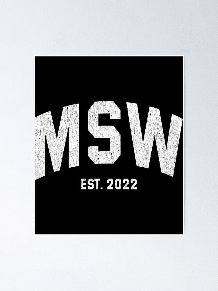 "MSW Graduation 2022 Master Social Work Grad" Poster by vaguearchives20 ...