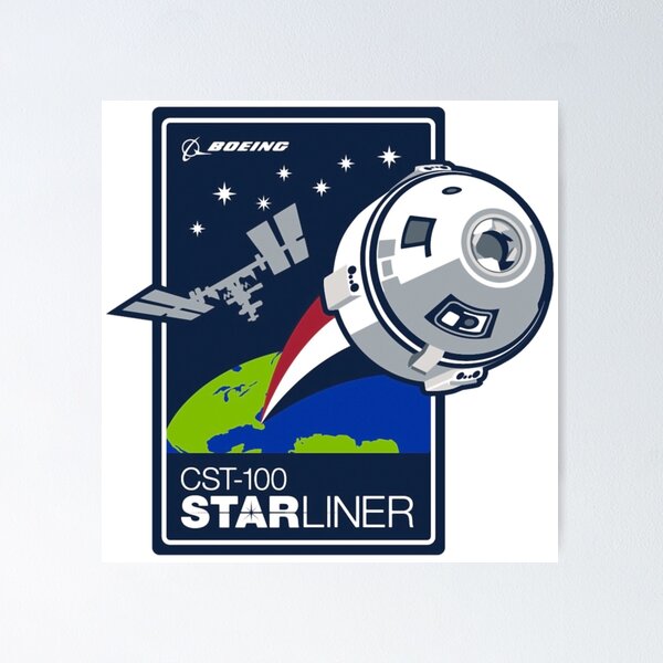 "Nasa Boeing CST-100 Starliner Logo" Poster for Sale by I Love Space ...