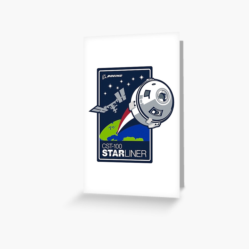 "Nasa Boeing CST-100 Starliner Logo" Greeting Card for Sale by ...