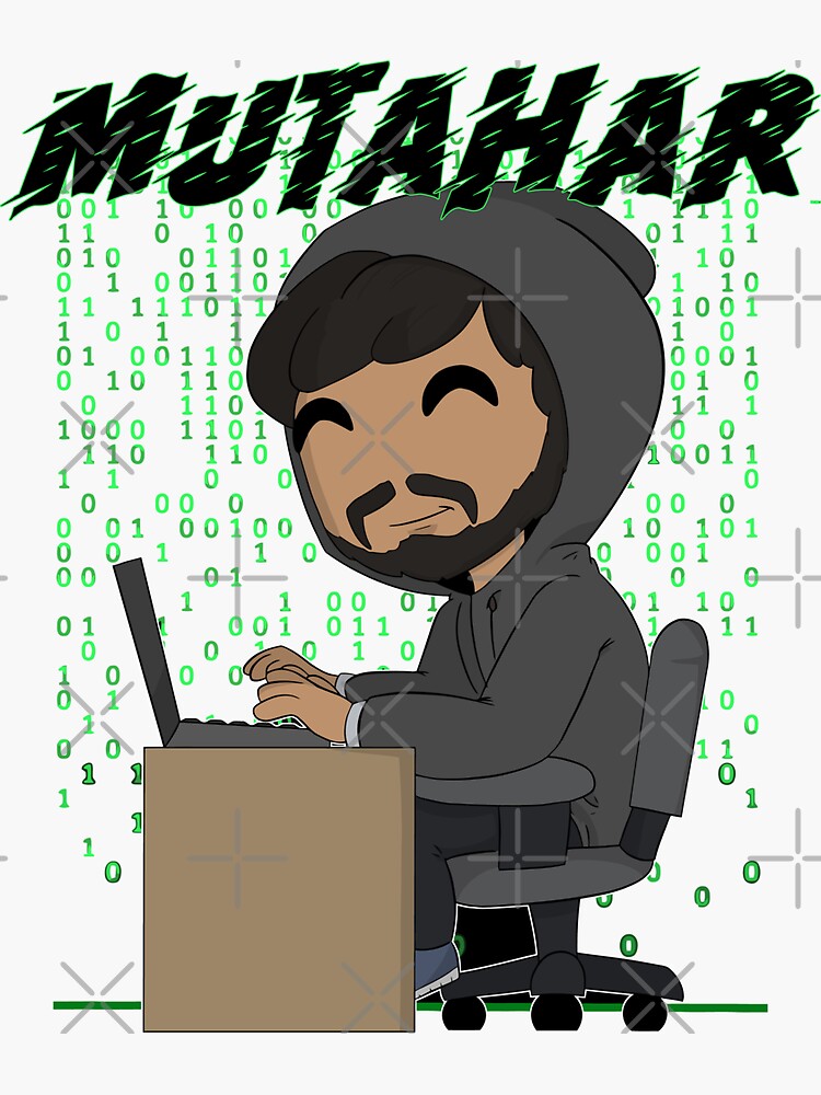 "Mutahar" Sticker by TheGreenNinjaUK | Redbubble