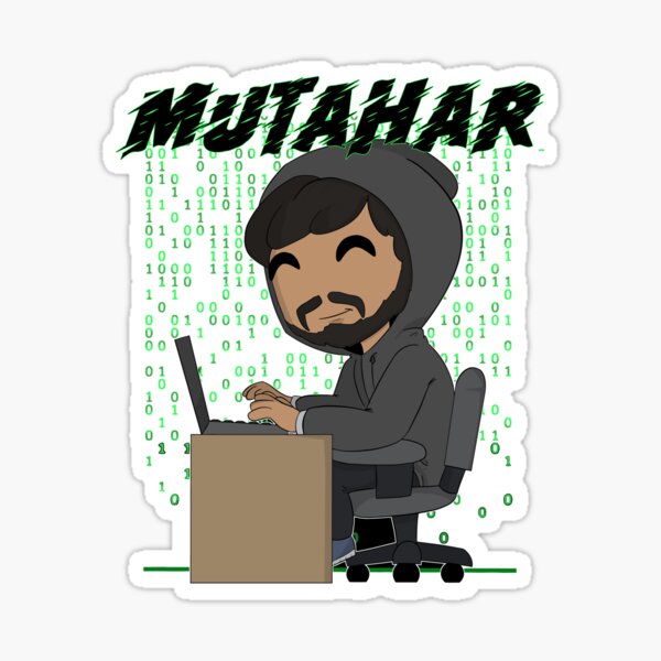"Mutahar" Sticker by TheGreenNinjaUK | Redbubble