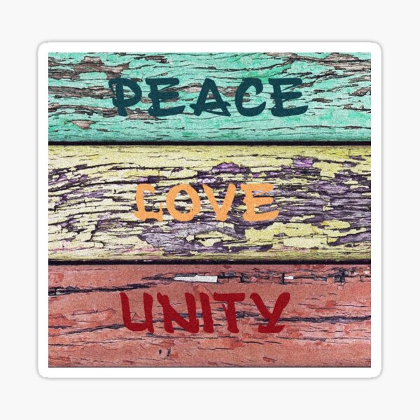 "peace, love and unity lattice" Sticker by hellcom | Redbubble