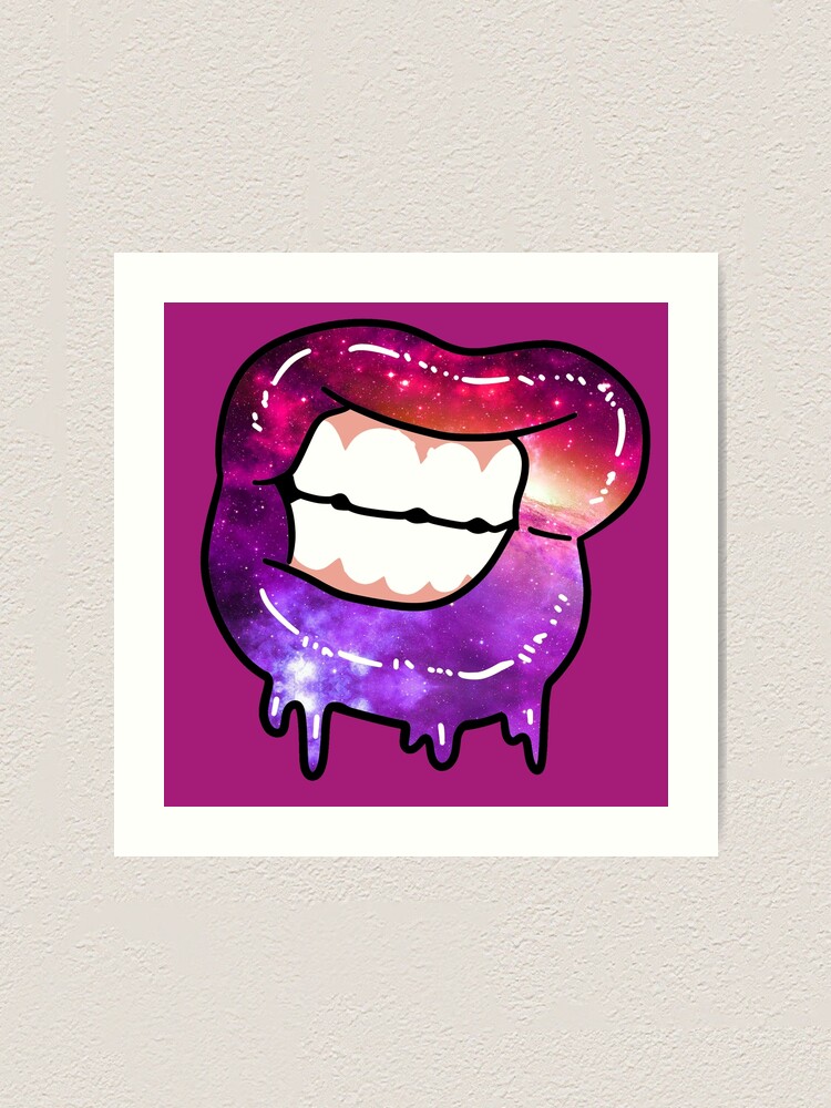 "Drippy Space Lips" Art Print by SaradaBoru | Redbubble