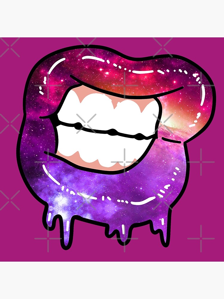 "Drippy Space Lips" Art Print by SaradaBoru | Redbubble