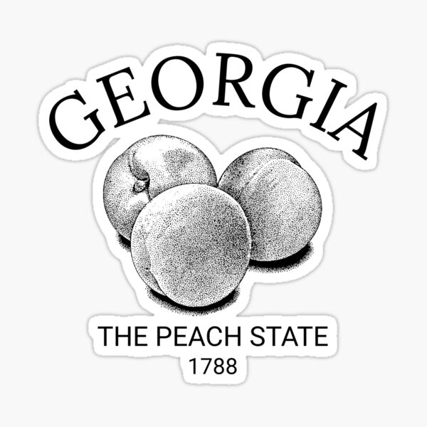 "Georgia Peach State " Sticker by jtrenshaw | Redbubble