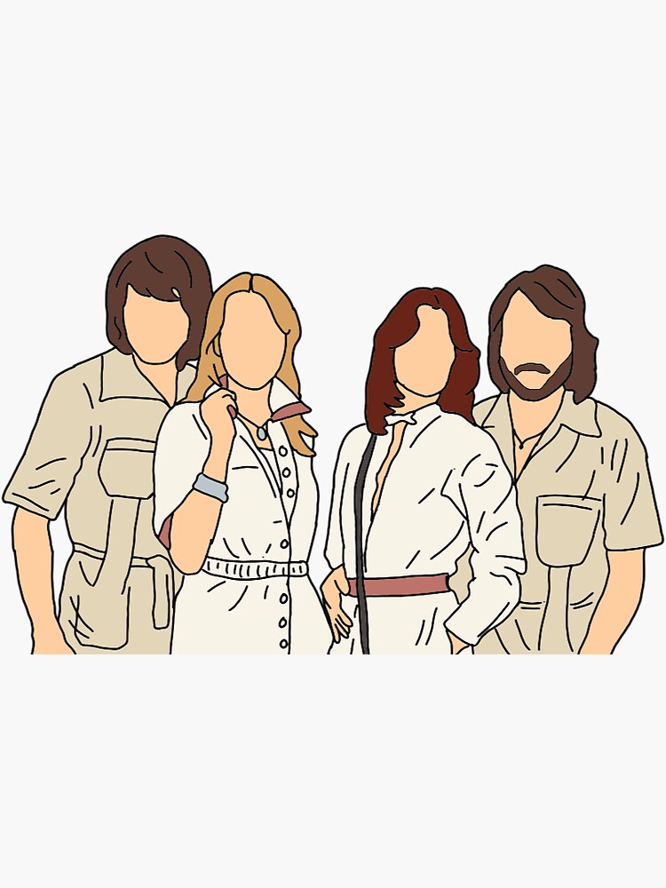 "ABBA" Sticker for Sale by georgia-rkh | Redbubble