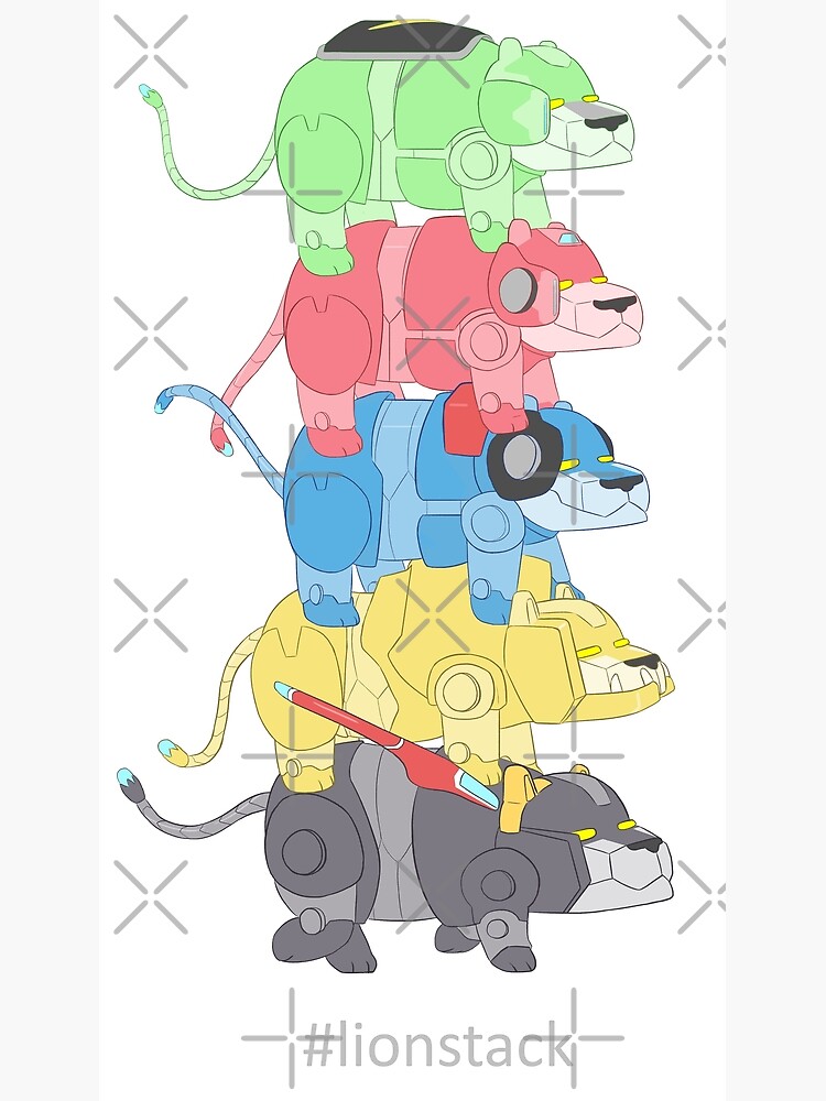 "Lion Stack" Art Print for Sale by Anomalia | Redbubble