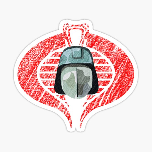 "Cobra Commander & Cobra Logo" Sticker for Sale by PoormanToast | Redbubble