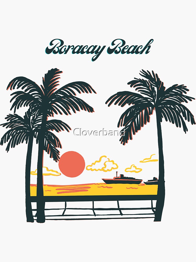 "Boracay Beach" Sticker by Cloverband | Redbubble