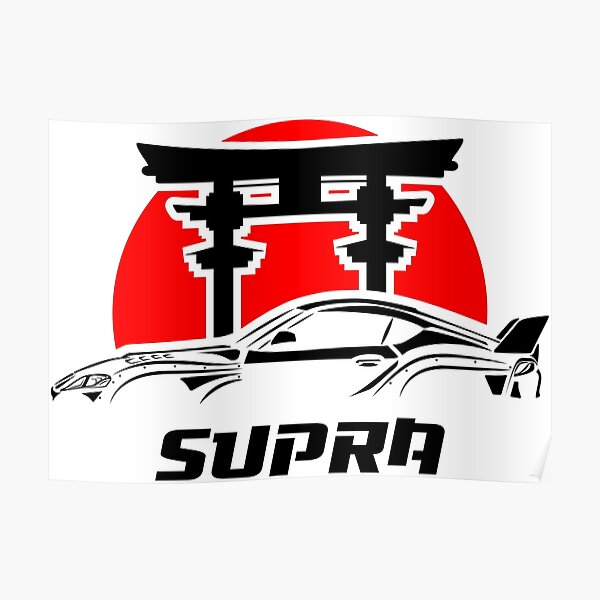 "MK5 Supra GR JDM" Poster for Sale by goldentuners | Redbubble