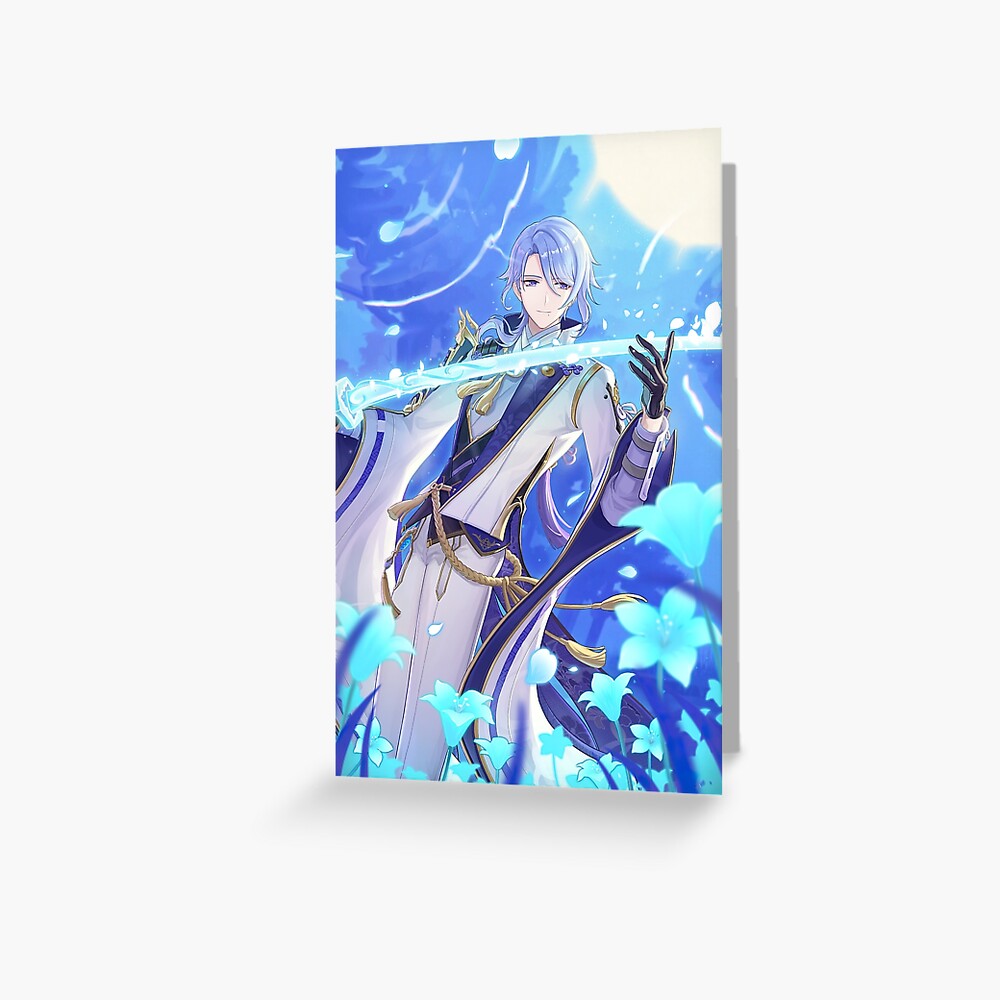 "Kamisato Ayato Genshin Impact" Greeting Card by Kiske-Design | Redbubble