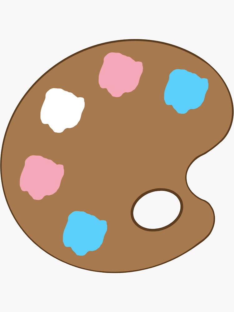 "Pride Paint Palette - Trans" Sticker for Sale by gennyevans | Redbubble