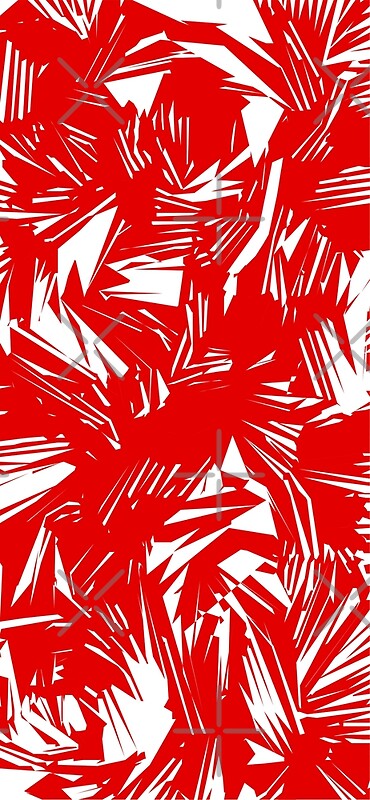 "Red and White Abstract Brush Texture Pattern" by patternsoup | Redbubble