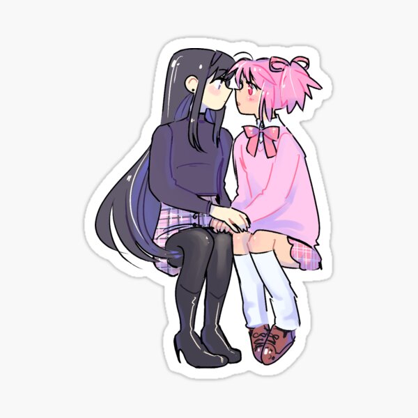 "Homura x Madoka" Sticker for Sale by plutopri | Redbubble