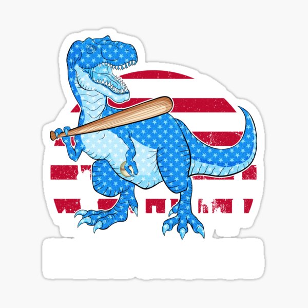 "Ultra MAGA Trex Dinosaur Maga Saurus Baseball Ultra Maga" Sticker for ...