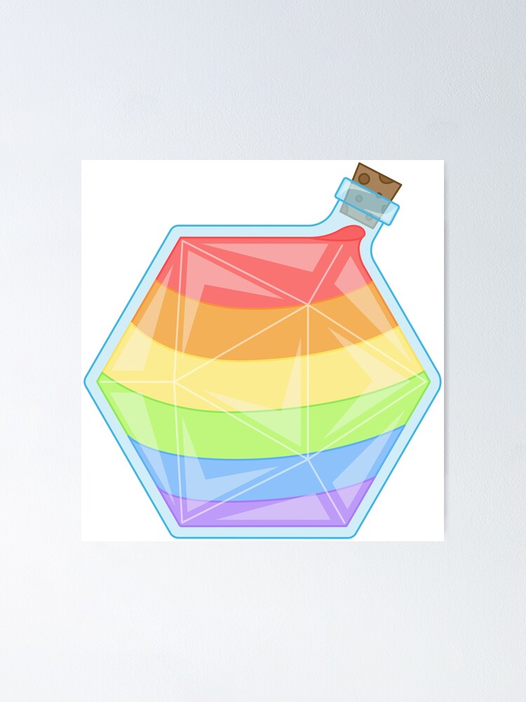 Pastel Rainbow Pride Flag Potion Bottle Poster For Sale By